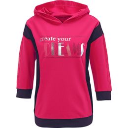 CR&Eacute;ATION L Damen Sweatshirt mit goldfarbenem Folien-Print pink-marine Gr&ouml;&szlig;e 42