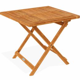 Casaria Gartentisch Akazienholz 70x70x73cm klappbar