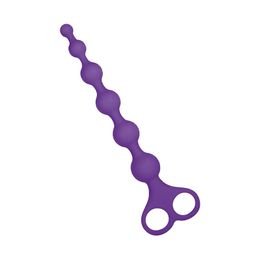 NMC Ribbed Silicone Anal Beads, 26 cm