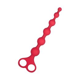 NMC Ribbed Silicone Anal Beads, 26 cm