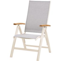 Klappstuhl Best "Cavalese", beige (sandfarben), B:62cm H:110cm T:67cm, Aluminium, Stühle
