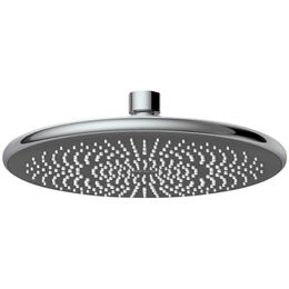 Regenduschkopf Wenko "Watersaving", grau (chromfarben, grau), B:22,5cm T:22,5cm, Duschköpfe, Ø 22,5 cm
