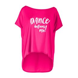 Oversize-Shirt WINSHAPE "MCT017", Damen, Gr. L, pink (deep pink), 50% Modal, 50% Baumwolle, U-Boot-Ausschnitt, Shirts Yogawear Yogashirt, Ultra leicht