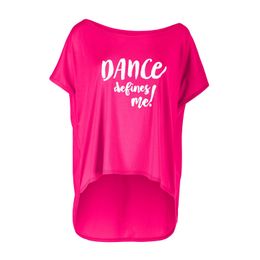 Oversize-Shirt WINSHAPE "MCT017", Damen, Gr. S, pink (deep pink), 50% Modal, 50% Baumwolle, U-Boot-Ausschnitt, Shirts Yogawear Yogashirt, Ultra leicht