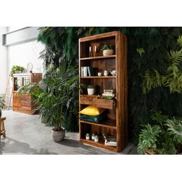 Regal Sheesham 88x40x205 walnuss gewachst TORONTO #218