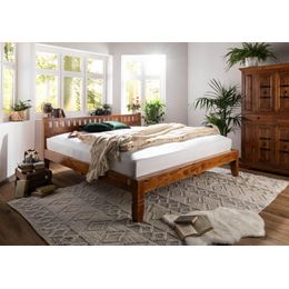 Bett Akazie 180x200x90 honig lackiert OXFORD #223