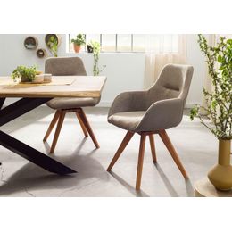 Drehstuhl Wildeiche 56x60x87 taupe TACOMA #12