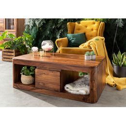 Couchtisch Sheesham 118x65x40 walnuss gewachst TORONTO #252