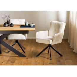 Drehstuhl 57x67x87 hellbraun / beige FABIAN #112