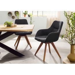 Drehstuhl Wildeiche 56x60x87 schwarz TACOMA #11