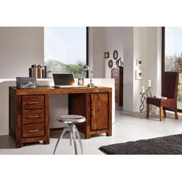 Schreibtisch Sheesham 150x75x78 life honey lackiert METRO LIFE #119