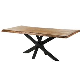 Baumtisch Mango 220x100x79 natur lackiert / Mikado-Beine anthrazit matt FREEFORM 5