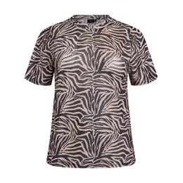 ZIZZI Bluse 'EULLA' Damen Gr&ouml;&szlig;e 9XL/10XL hellbraun / schwarz