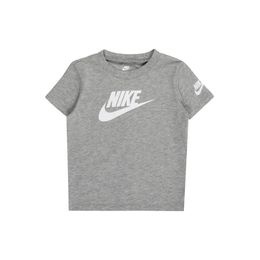 Nike Sportswear T-Shirt 'FUTURA EVERGREEN' Jungen Gr&ouml;&szlig;e 86/92 graumeliert / wei&szlig;