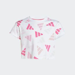 adidas Sportswear T-Shirt 'Seasonal Essentials Celebration' M&auml;dchen Gr&ouml;&szlig;e 128 rosa / hellpink / wei&szlig;