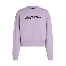 KARL LAGERFELD JEANS Sweatshirt 'Essential' Damen Gr&ouml;&szlig;e XL lavendel / schwarz