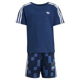 adidas originals Set 'X Minecraft' M&auml;dchen Gr&ouml;&szlig;e XXXS/XXS saphir / hellblau / oliv / wei&szlig;
