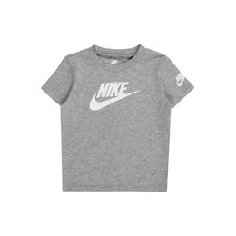 Nike Sportswear T-Shirt 'FUTURA EVERGREEN' Jungen Gr&ouml;&szlig;e 86/92 graumeliert / wei&szlig;