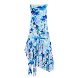 Desigual Kleid Damen Gr&ouml;&szlig;e 42 blau / dunkelblau / schwarz / wei&szlig; Winterkleid