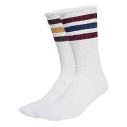 adidas originals Socken 'Ribbed Crew 2 Pairs' Damen Gr&ouml;&szlig;e 46/48 blau / gelb / weinrot / wei&szlig;