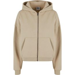 Urban Classics Zip-Up Hoodie female Beige size 4XL