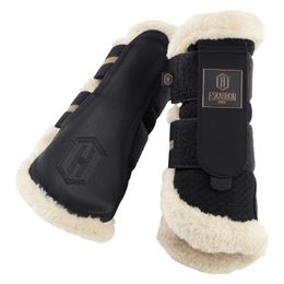 ESKADRON Heritage Gamaschen Mesh FauxFur schwarz XL
