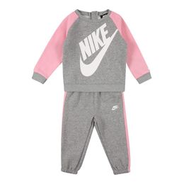 Nike Sportswear Jogginganzug 'FUTURA' Jungen Größe 74/80 graumeliert / rosa / weiß