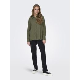 Jacqueline de Yong JDY Hemd in Khaki - 62% | Gr&ouml;&szlig;e XS | Damen-blusen