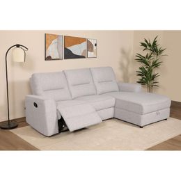 Home Affaire Ecksofa »VENOIR, L-Form, 250 cm, manuelle u. elektrische Funktion (m. USB A/C)« Stauraum unter der Recamiere, 2. Staufach, Federkern...