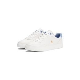 Tommy Hilfiger Plateausneaker »ESSENTIAL ELEVATED COURT SNEAKER«, Freizeitschuh, Halbschuh, Schnürer mit Ziernähten und Kontrastbesatz...