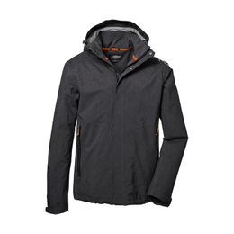 Killtec Outdoorjacke »KOS 53 MN JCKT« Funktionsjacke: Wind- und wasserdicht, atmungsaktiv, Kapuze abnehmbar anthra L L Herren Funktionsjacke mit...