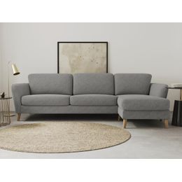 Ecksofa Home Affaire, B:279cm H:88cm T:152cm, grau, Struktur fein (58% Polyester, 22% Polypropylen);Filzoptik (100% Polyester);Webstoff (100%