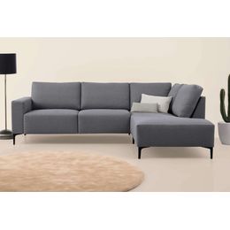 Ecksofa Home Affaire, B:256cm H:85cm T:198cm, grau, 100% Polyester, Wohnzimmer, Sofas, "Tournon, L-Form, Breite 256 cm, Webstoff, Chenille",