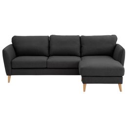 Ecksofa Home Affaire, B:242cm H:88cm T:152cm, grau, 100% Polyester, Wohnzimmer, Sofas, "MARSEILLE (242/152cm),L-Form, Rec. rechts/links",