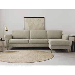 Ecksofa Home Affaire, B:279cm H:88cm T:152cm, beige, Struktur fein (58% Polyester, 22% Polypropylen);Filzoptik (100% Polyester);Webstoff (100%