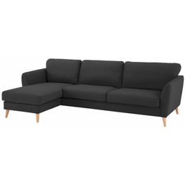 Ecksofa Home Affaire, B:279cm H:88cm T:152cm, grau, Struktur fein (58% Polyester, 22% Polypropylen);Filzoptik (100% Polyester);Webstoff (100%