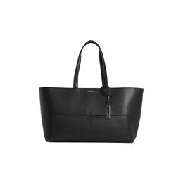 Calvin Klein Damen Shopper "CK MIXMEDIA SHOPPER_MONO", schwarz, Lederimitat, Taschen, Umhängetasche groß, Damen Schultertasche