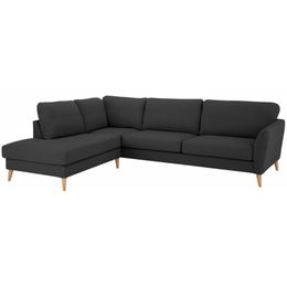 Ecksofa Home Affaire, B:278cm H:88cm T:202cm, grau, Webstoff (100% Polyester);Struktur fein (58% Polyester, 22% Polypropylen);Filzoptik (100%