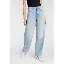BOSS Orange Damen High-waist-Jeans "Baloon High Rise Premium Damenmode", blau, Gr. 26, unifarben, Denim/Jeans, Obermaterial: 100% Baumwolle, Jeans,