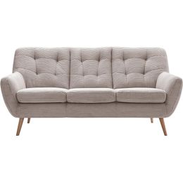 3-Sitzer, B:187cm H:92cm T:92cm, braun, exxpo - SOFA FASHION, Sofas, "Scandi, bequem, aufwendige Rückenpolsterung für mehr Sitzkomfort", aktuelle