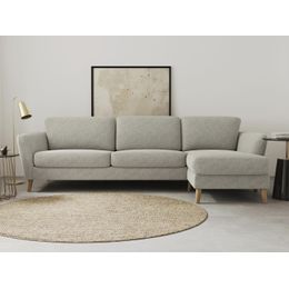Ecksofa Home Affaire, B:279cm H:88cm T:152cm, grau, Struktur fein (58% Polyester, 22% Polypropylen);Filzoptik (100% Polyester);Webstoff (100%