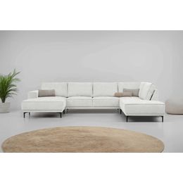 Wohnlandschaft Places of Style, B:345cm H:85cm T:210cm, beige, 100% Polyester, Sofas, "XXL Sofa Oland, Struktur, Flachgewebe, Luxus-Microfaser,