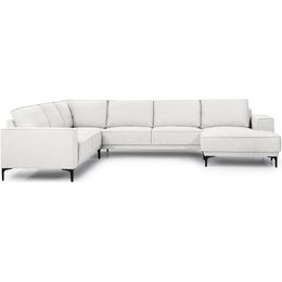 Wohnlandschaft Places of Style, B:342cm H:85cm T:260cm, beige, 100% Polyester, Sofas, "XXL Sofa Oland, Struktur, Flachgewebe, Luxus-Microfaser,