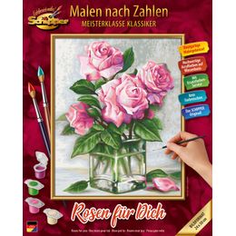 Schipper Kinder Malen nach Zahlen "Meisterklasse Klassiker - Rosen f&uuml;r Dich", bunt, B:24cm H:30cm, Malvorlagen, Made in Germany