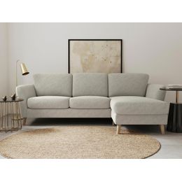 Ecksofa Home Affaire, B:242cm H:88cm T:152cm, grau, 85% Polypropylene, 15% Polyester, Wohnzimmer, Sofas, "MARSEILLE (242/152cm),L-Form, Rec.