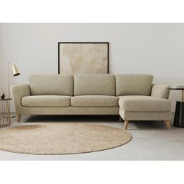Ecksofa Home Affaire, B:279cm H:88cm T:152cm, braun, Struktur fein (58% Polyester, 22% Polypropylen);Filzoptik (100% Polyester);Webstoff (100%