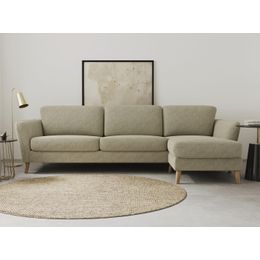 Ecksofa Home Affaire, B:279cm H:88cm T:152cm, braun, Struktur fein (58% Polyester, 22% Polypropylen);Filzoptik (100% Polyester);Webstoff (100%