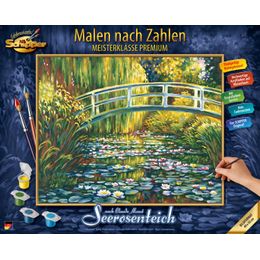 Schipper Kinder Malen nach Zahlen "Meisterklasse Premium - Seerosenteich nach Claude Monet (1840-1926)", bunt, B:50cm H:40cm, Malvorlagen, Made in