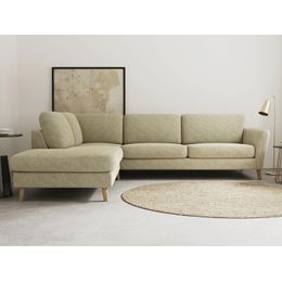 Ecksofa Home Affaire, B:278cm H:88cm T:202cm, braun, Webstoff (100% Polyester);Struktur fein (58% Polyester, 22% Polypropylen);Filzoptik (100%