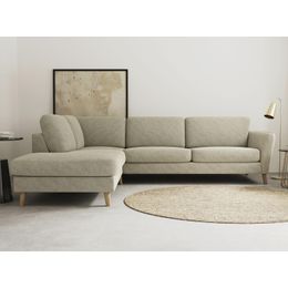 Ecksofa Home Affaire, B:278cm H:88cm T:202cm, braun, Webstoff (100% Polyester);Struktur fein (58% Polyester, 22% Polypropylen);Filzoptik (100%